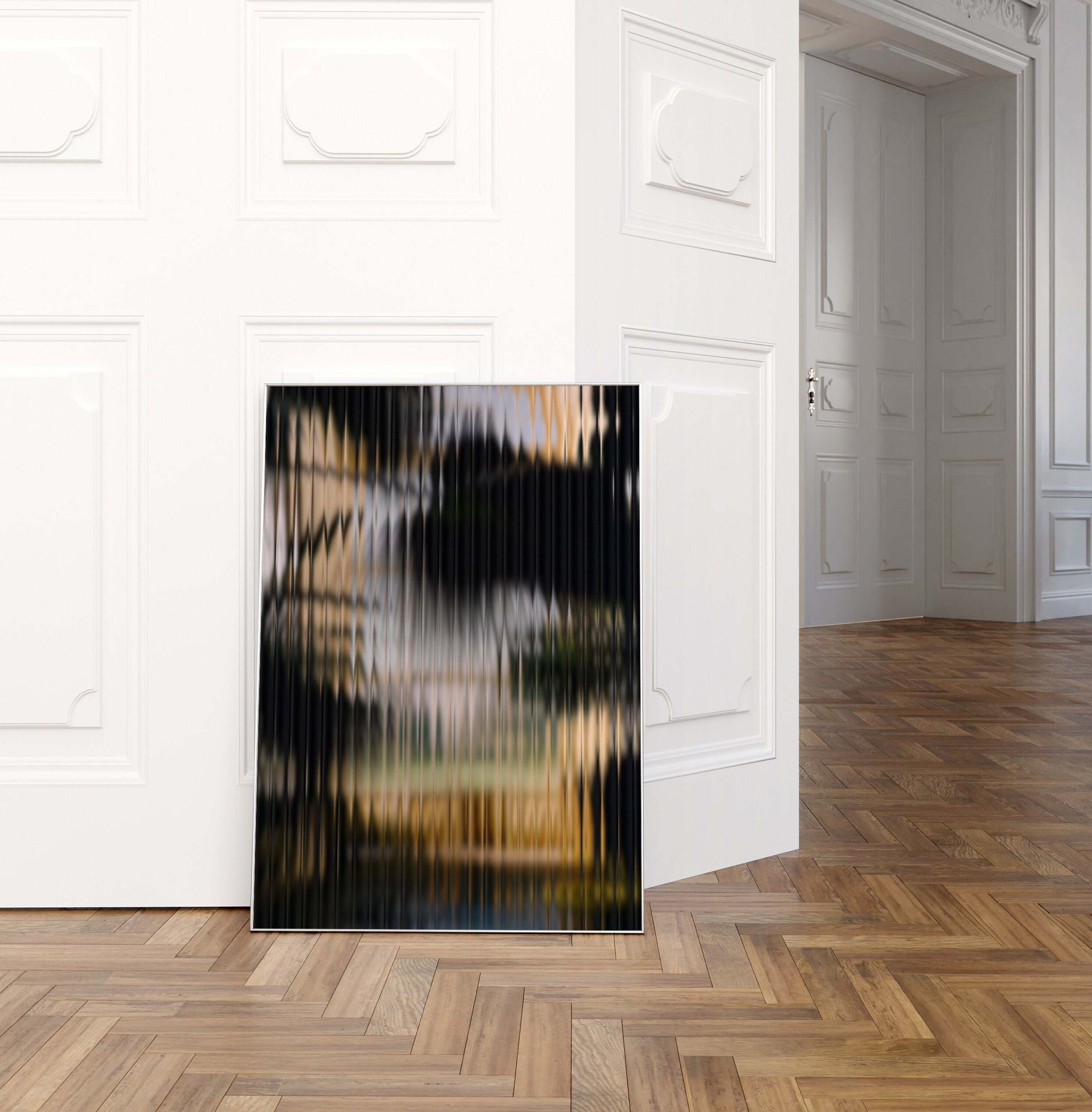 Ripple Glass Texture Plant Poster, Botanical Ripple Poster, Plant ...