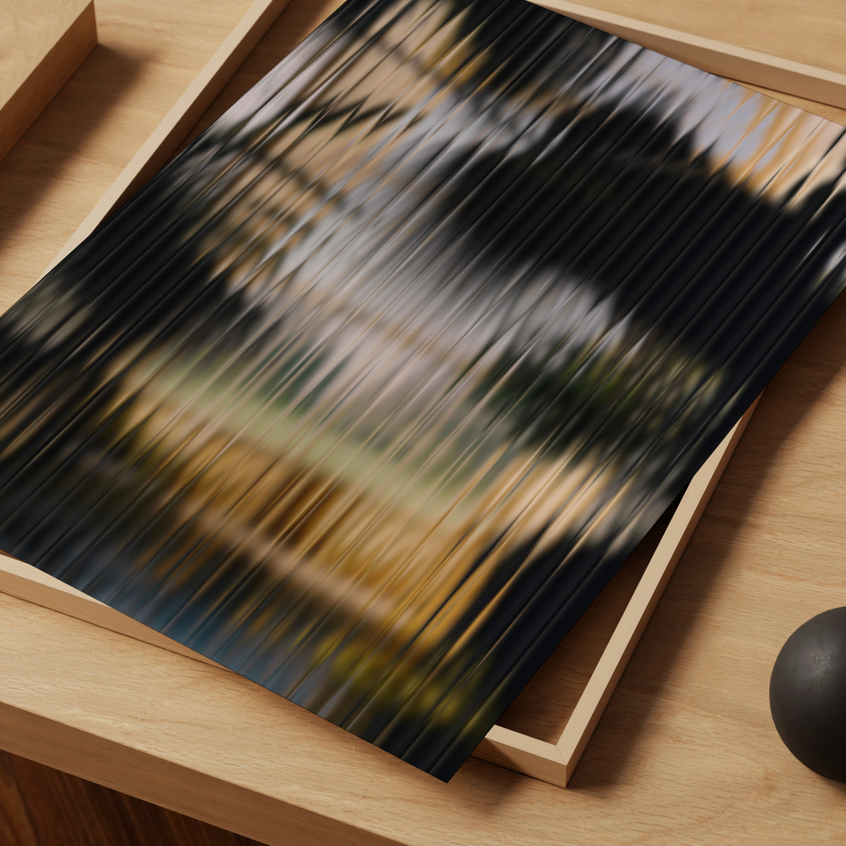 Ripple Glass Texture Plant Poster, Botanical Ripple Poster, Plant ...