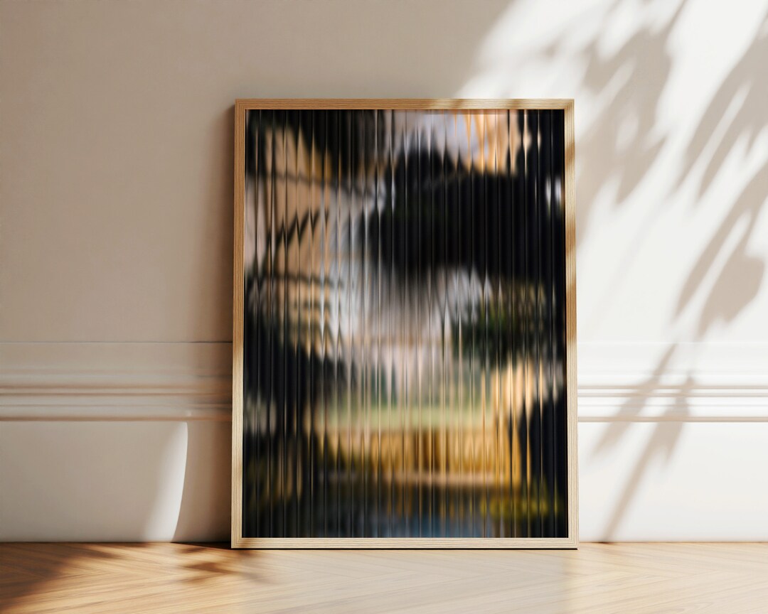 Ripple Glass Texture Plant Poster, Botanical Ripple Poster, Plant ...