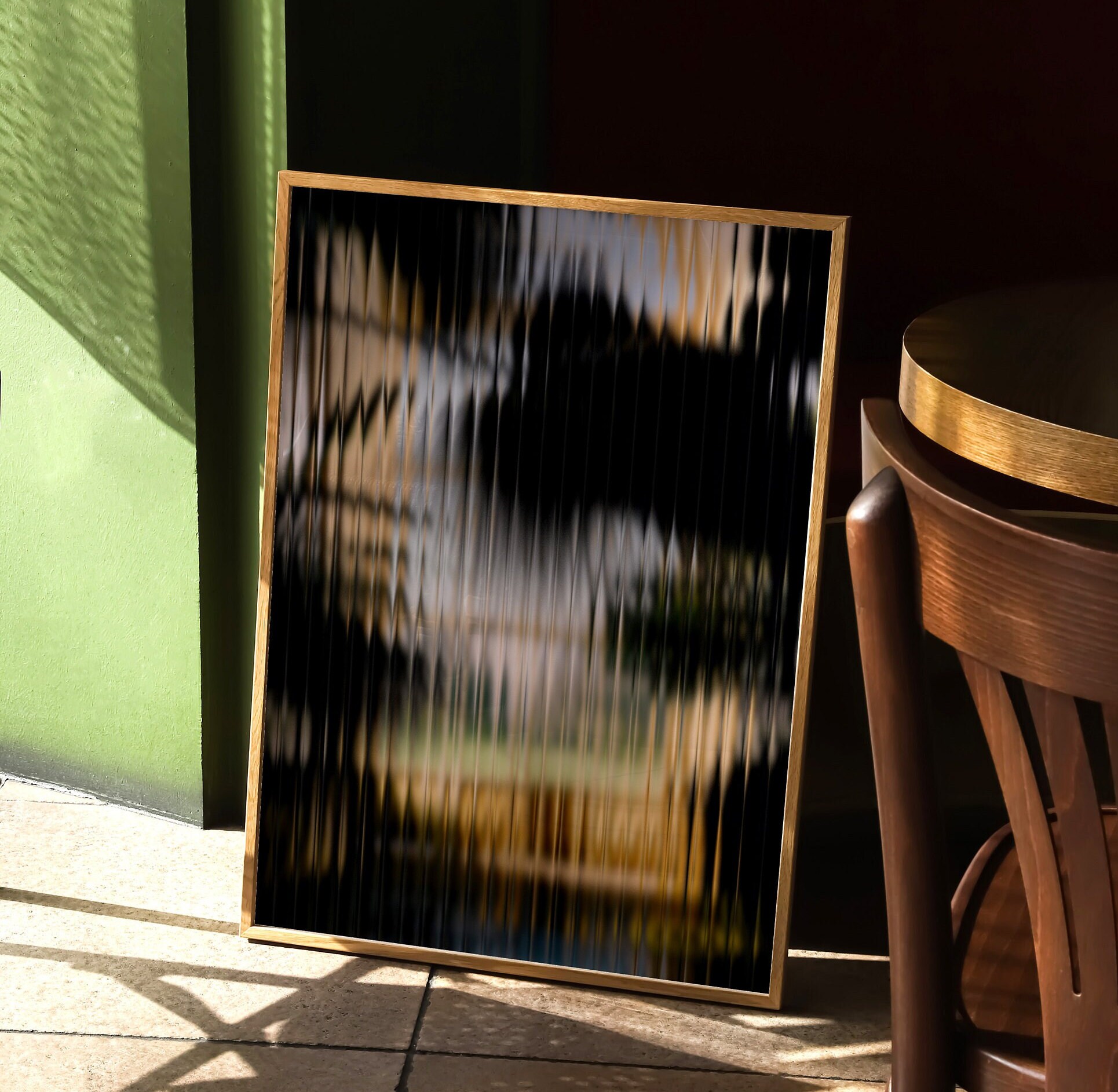 Ripple Glass Texture Plant Poster, Botanical Ripple Poster, Plant ...