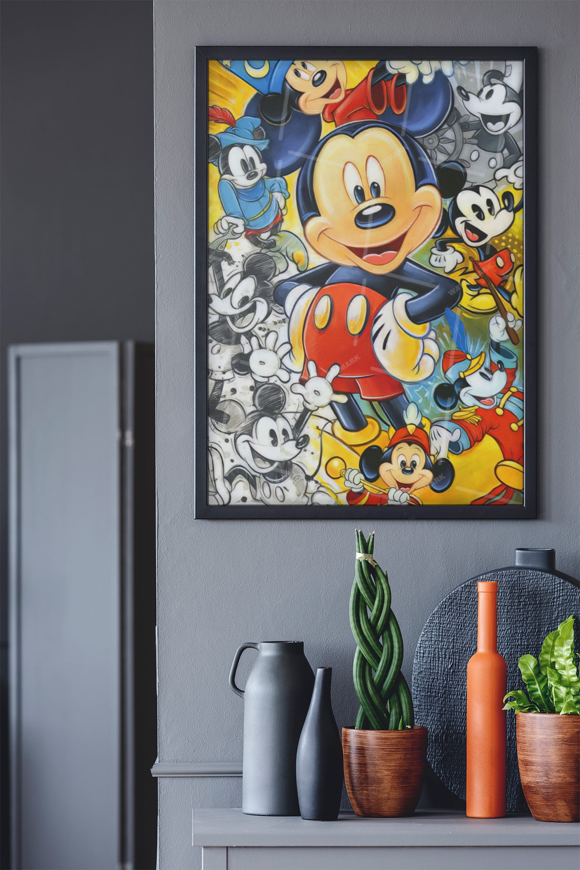 Mickey Mouse Canvas Wrap Wall Art Mickey Mouse Poster - Etsy