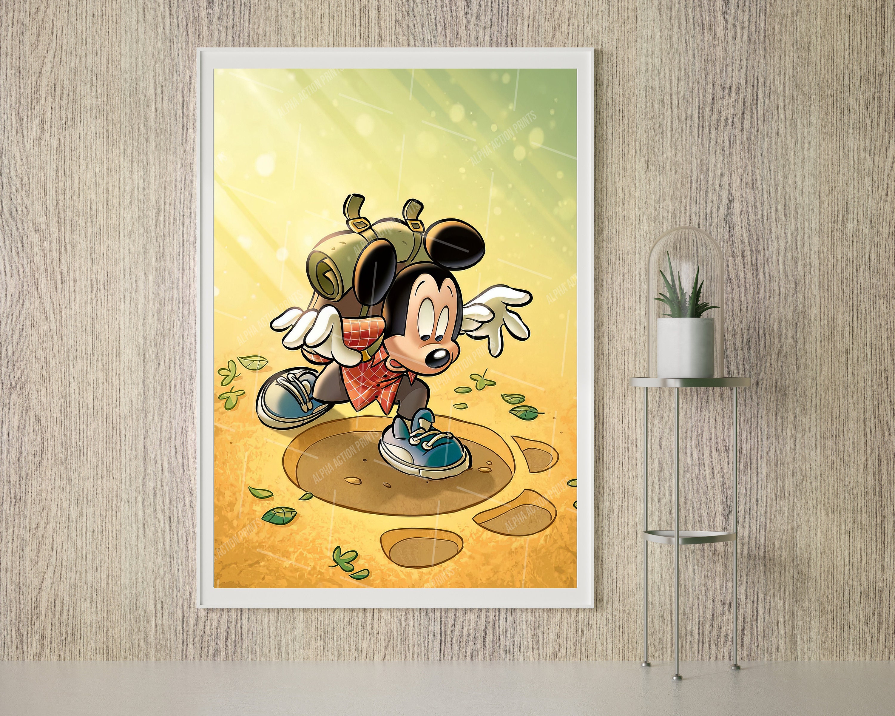 Mickey Mouse Poster Disney Canvas Wrap Wall Art Baby Room - Etsy