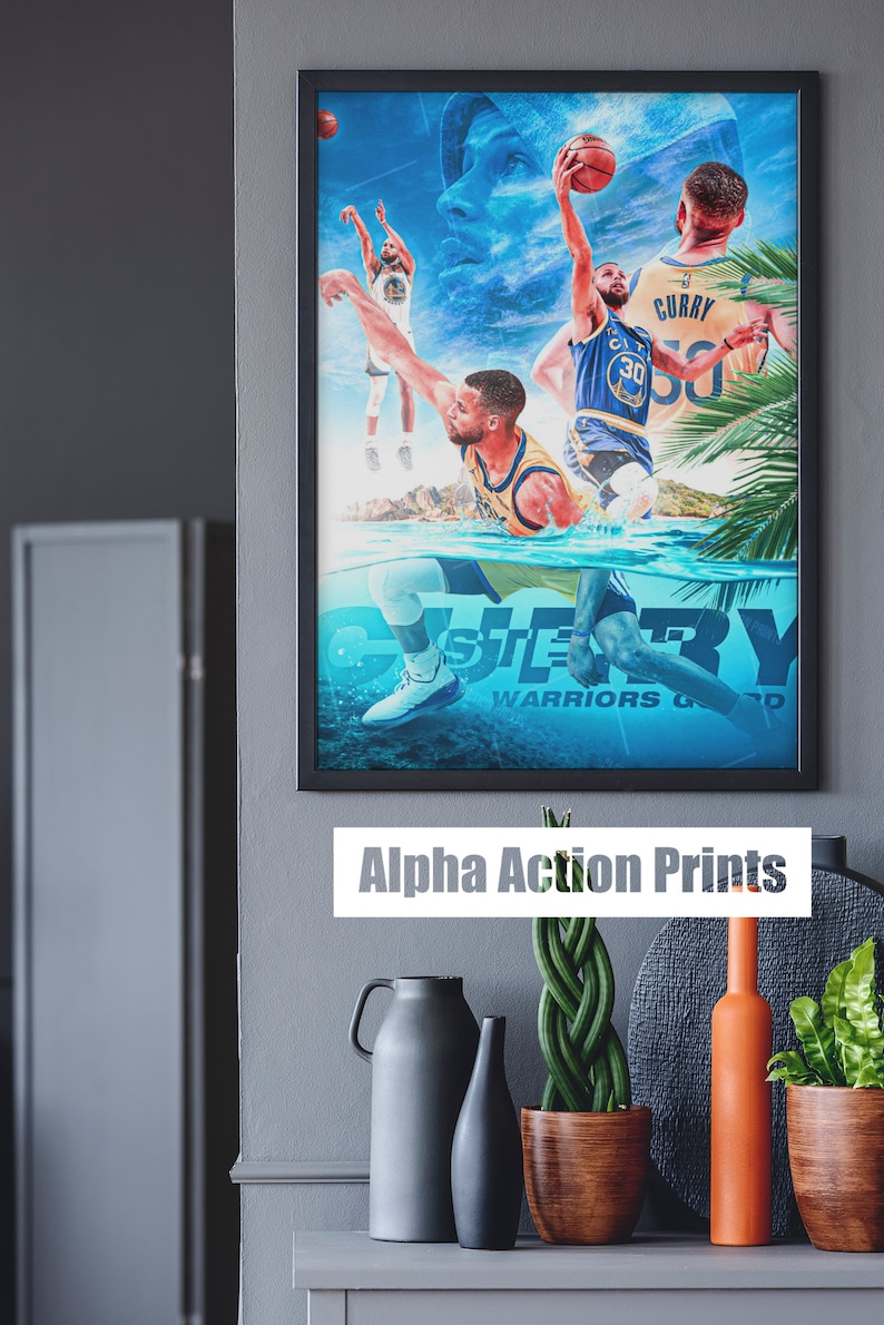 Steph Curry Poster Steph Curry Canvas Golden State Warriors - Etsy