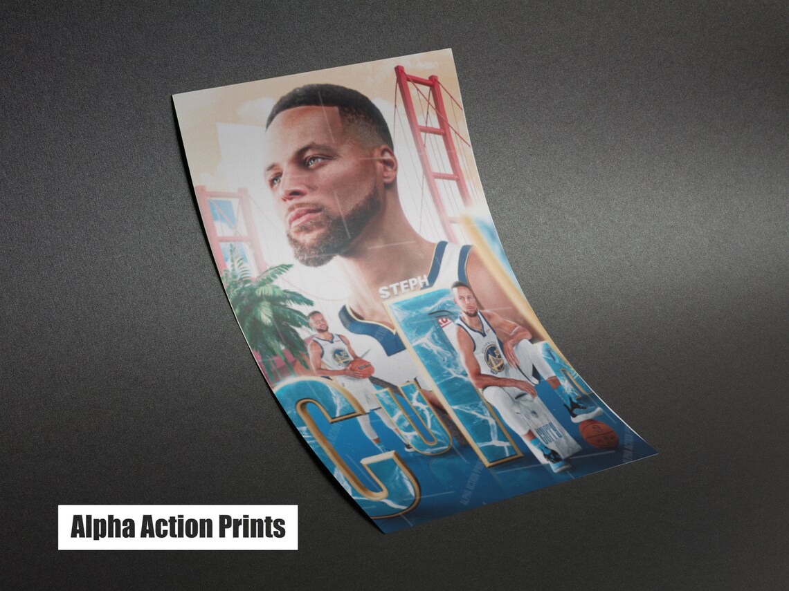 Steph Curry Poster Golden State Warriors Free Shipping NBA - Etsy