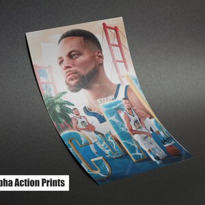 Steph Curry Poster, Golden State Warriors, Free Shipping, NBA ...