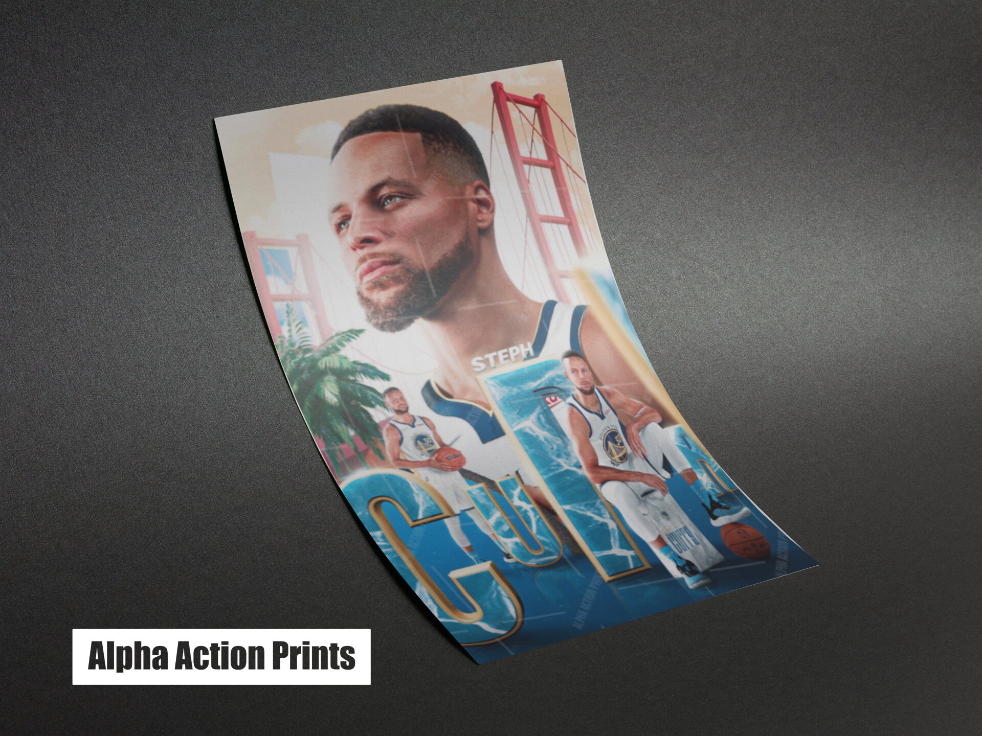 Steph Curry Poster Golden State Warriors Free Shipping NBA - Etsy