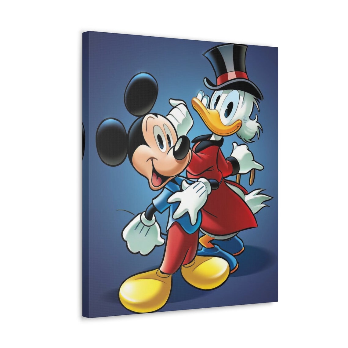 Mickey Mouse and Scrooge Mcduck Poster, Disney, Canvas Wrap Wall Art ...