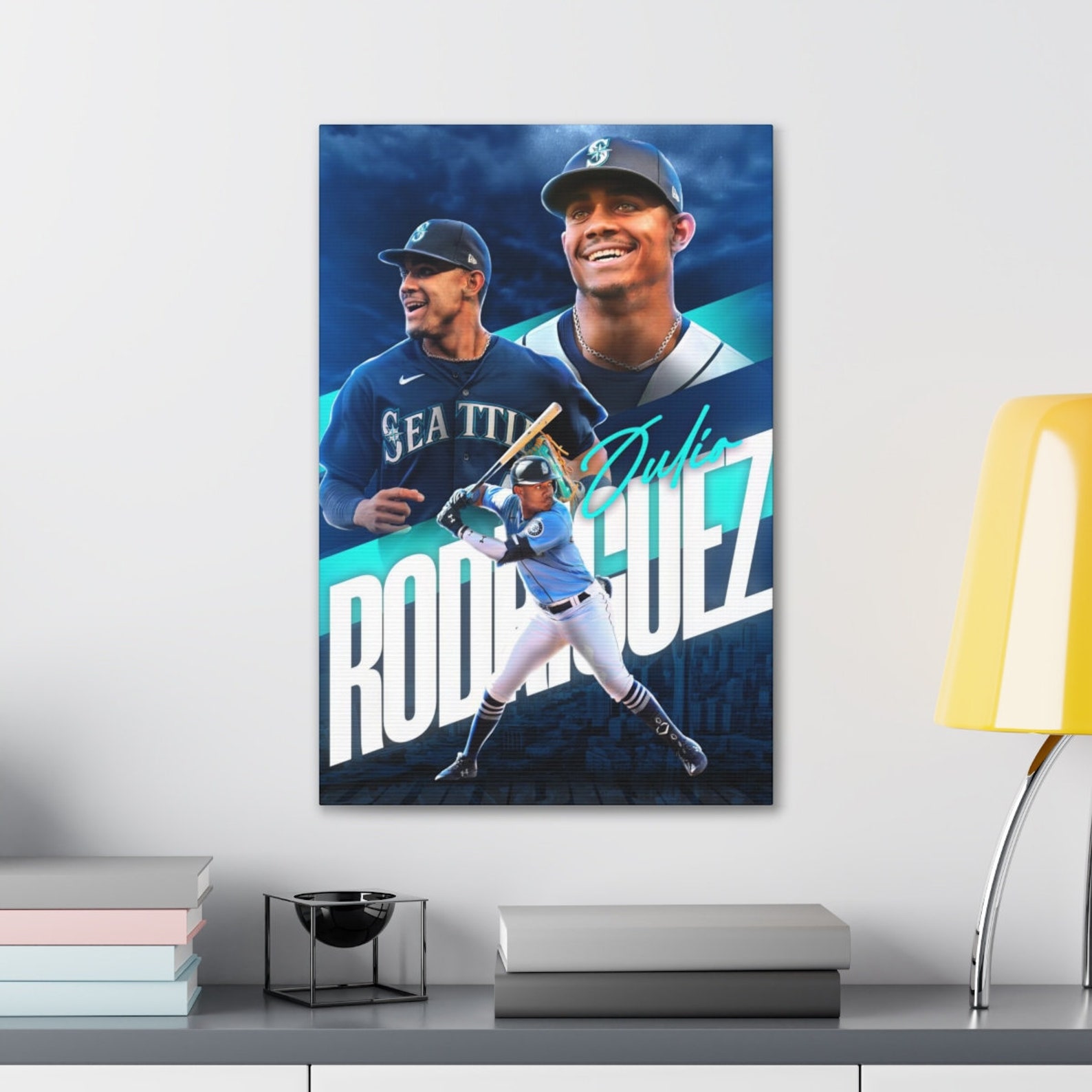Julio Rodríguez Poster Seattle Mariners Canvas Wrap Wall - Etsy