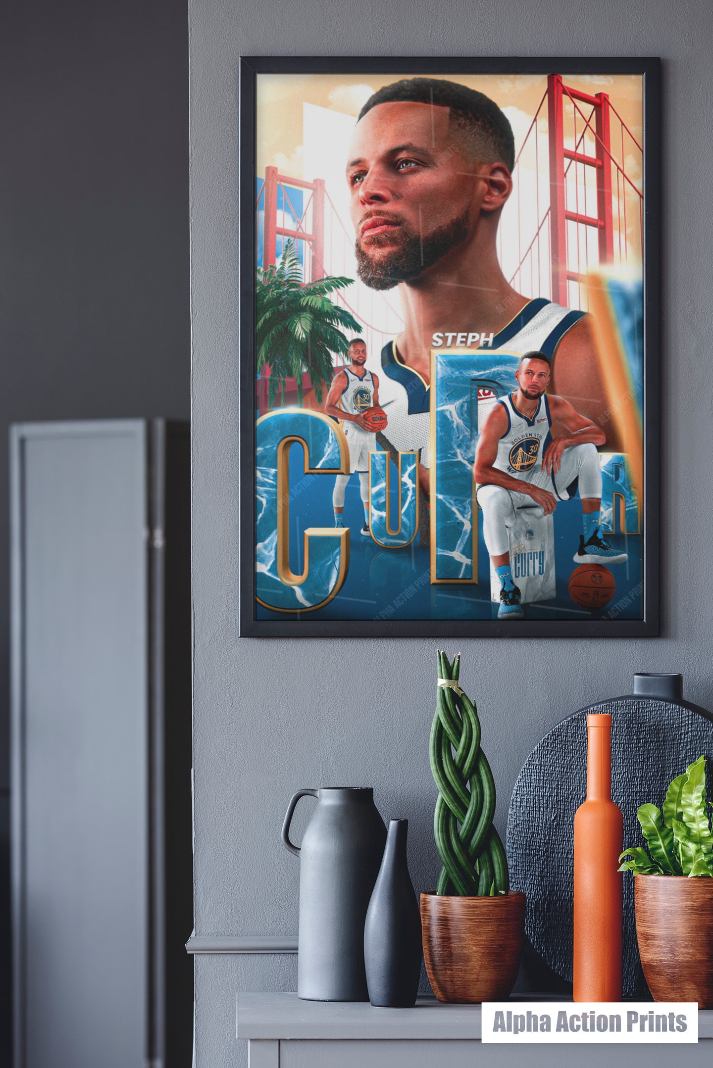 Steph Curry Poster Golden State Warriors Free Shipping NBA - Etsy