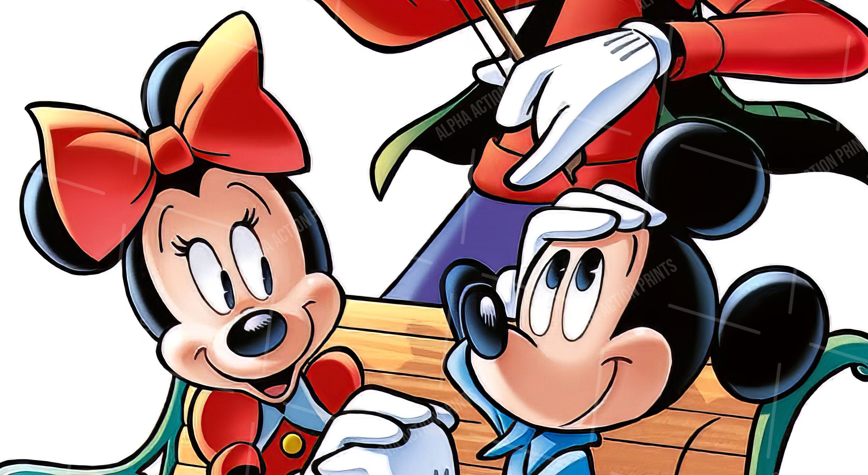 Minnie Mouse & Mickey Mouse Poster Disney Canvas Wrap Wall - Etsy