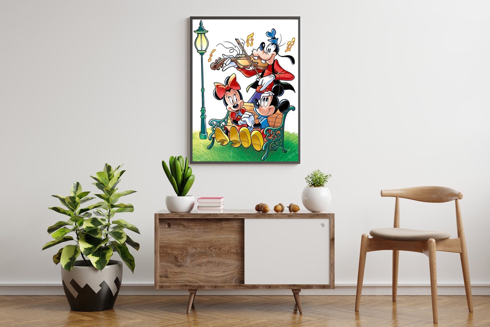 Minnie Mouse & Mickey Mouse Poster Disney Canvas Wrap Wall - Etsy
