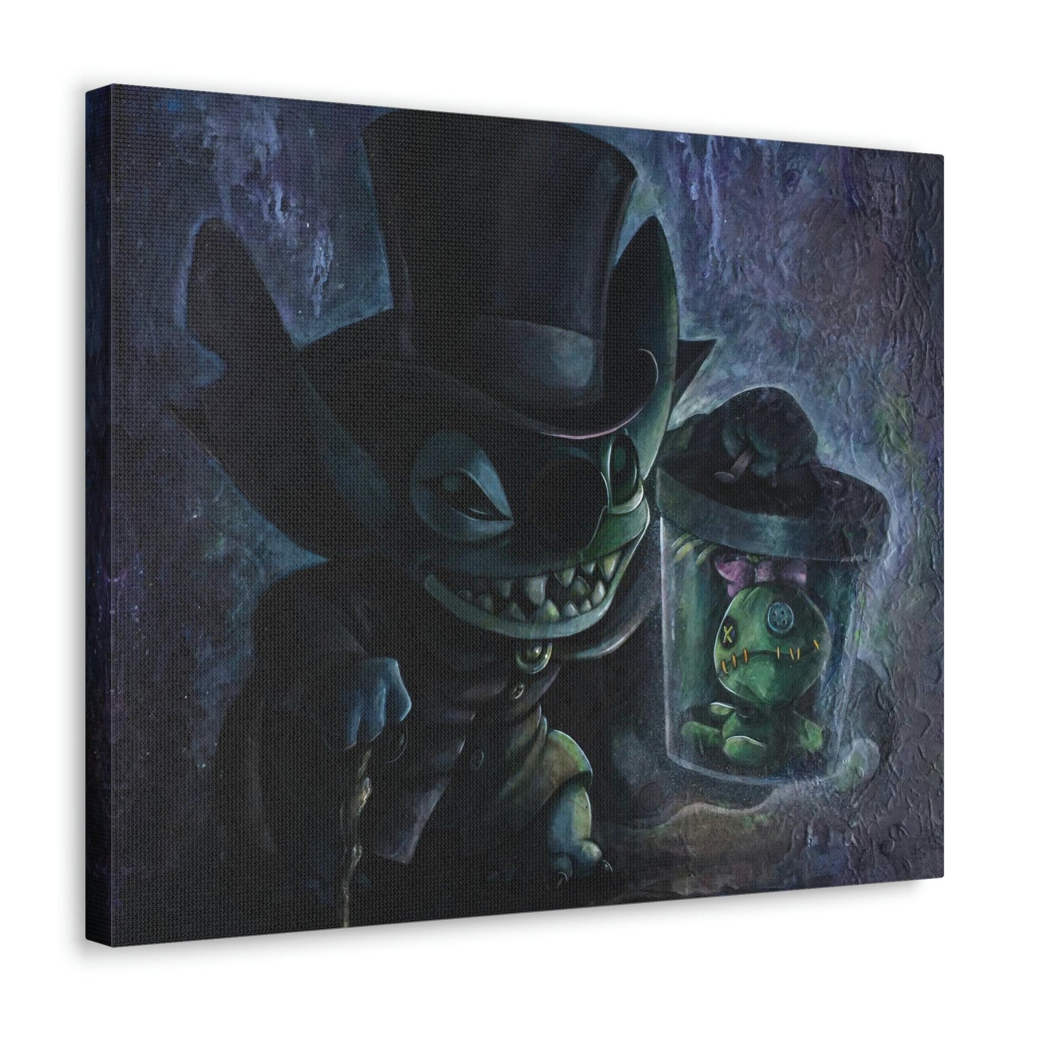 Stitch Hatbox Ghost Print - Lilo & Stitch Wall Art | Stitch With Scrump as Hatbox Ghost Painting ...