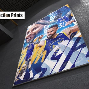 Steph Curry Poster Golden State Warriors NBA Basketball Sports Bar Man ...