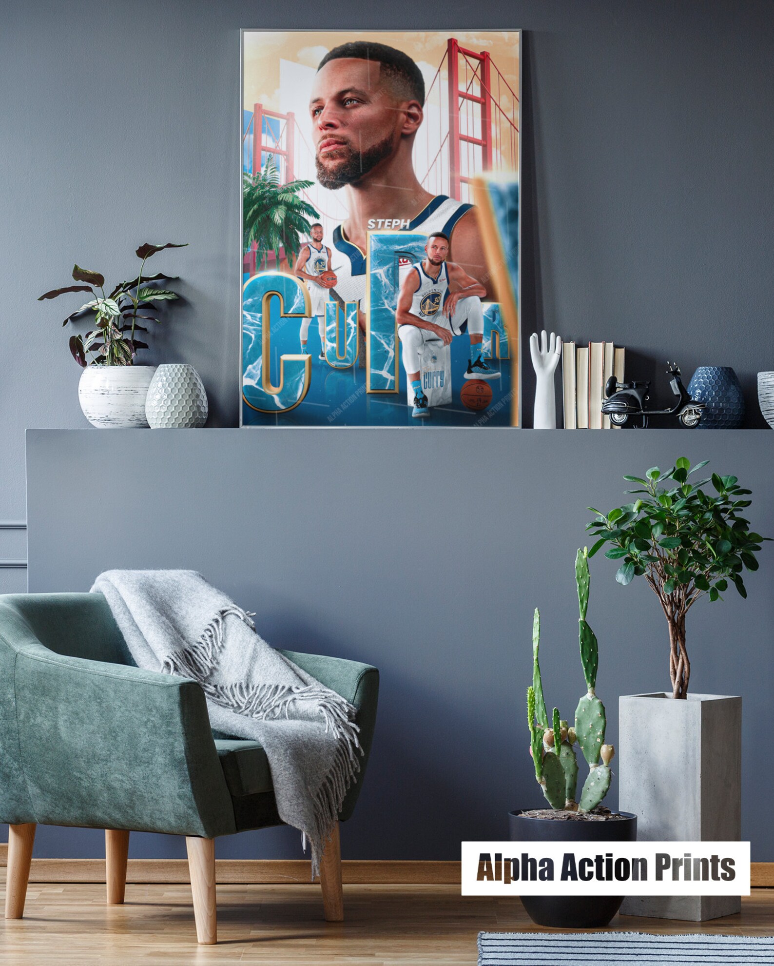Steph Curry Poster Golden State Warriors Free Shipping NBA - Etsy