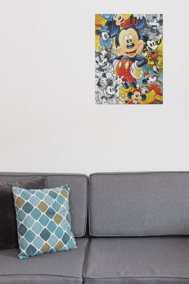Mickey Mouse Canvas Wrap Wall Art Mickey Mouse Poster - Etsy
