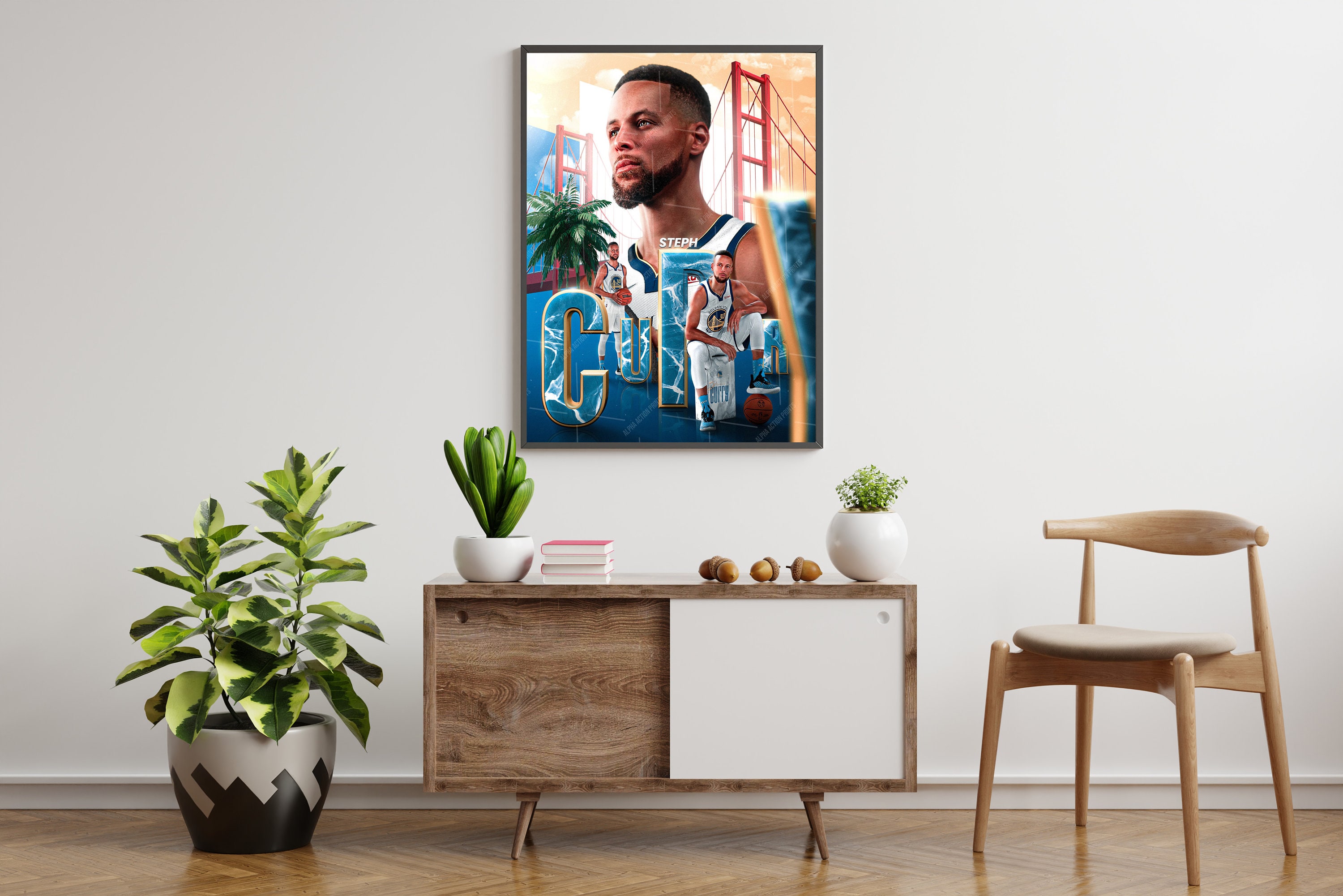 Steph Curry Poster Golden State Warriors Free Shipping NBA - Etsy