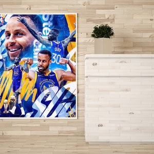 Steph Curry Poster Golden State Warriors NBA Basketball Sports Bar Man ...