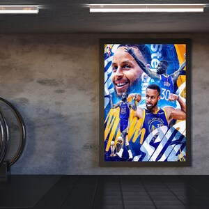 Steph Curry Poster Golden State Warriors NBA Basketball Sports Bar Man ...