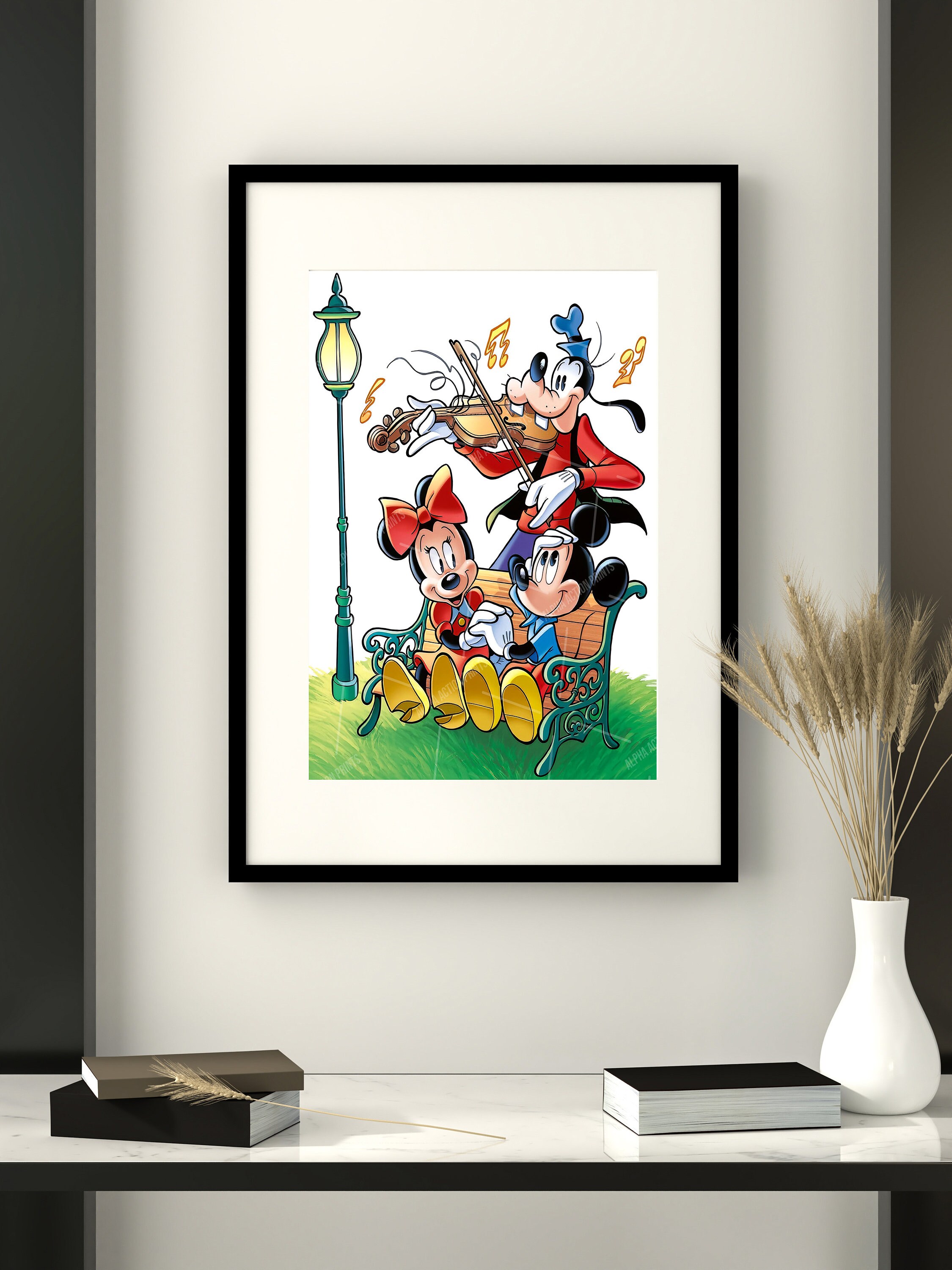 Minnie Mouse & Mickey Mouse Poster Disney Canvas Wrap Wall - Etsy