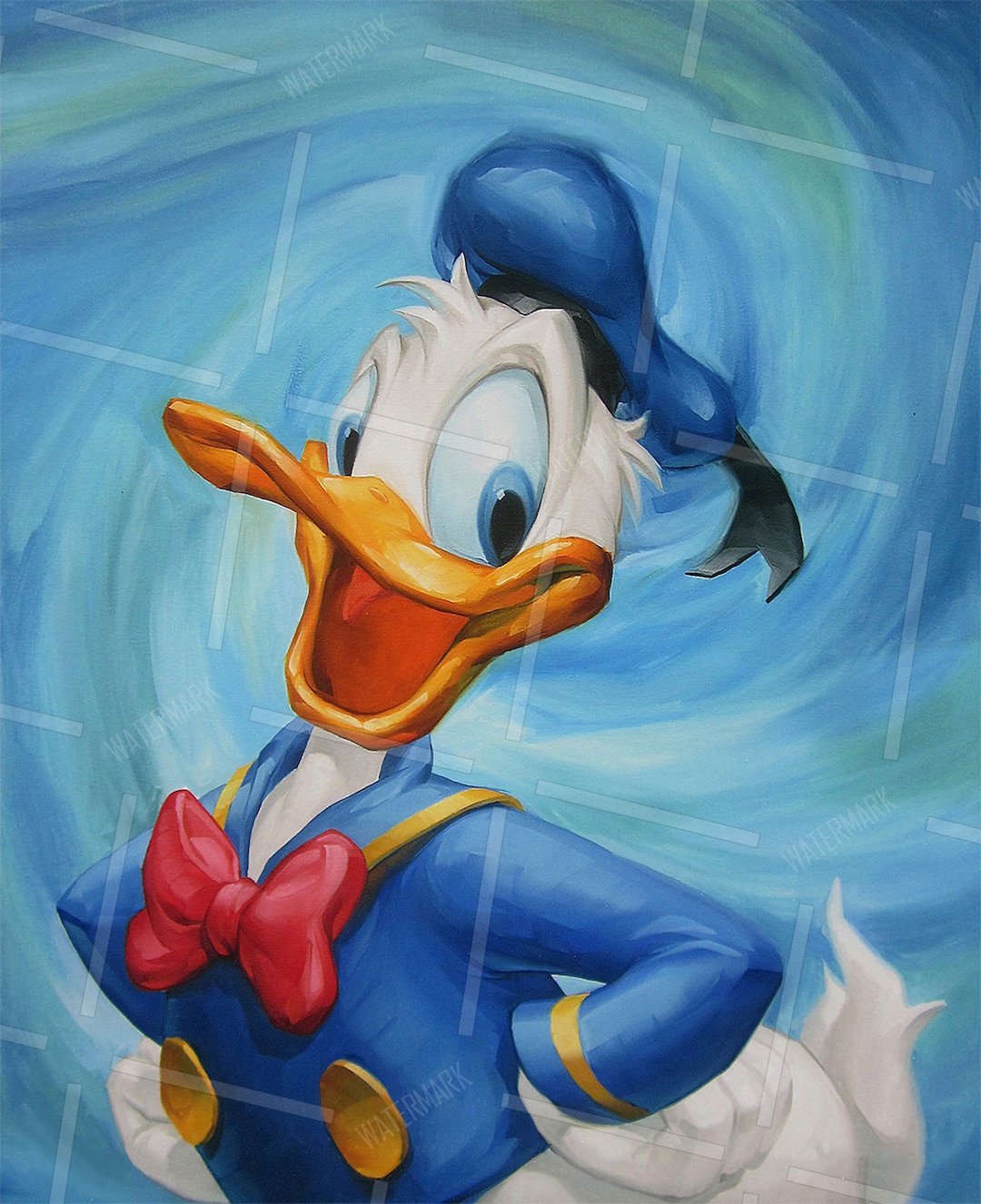 Donald Duck Art: Nursery Canvas Print, Kids Room Decor - Etsy