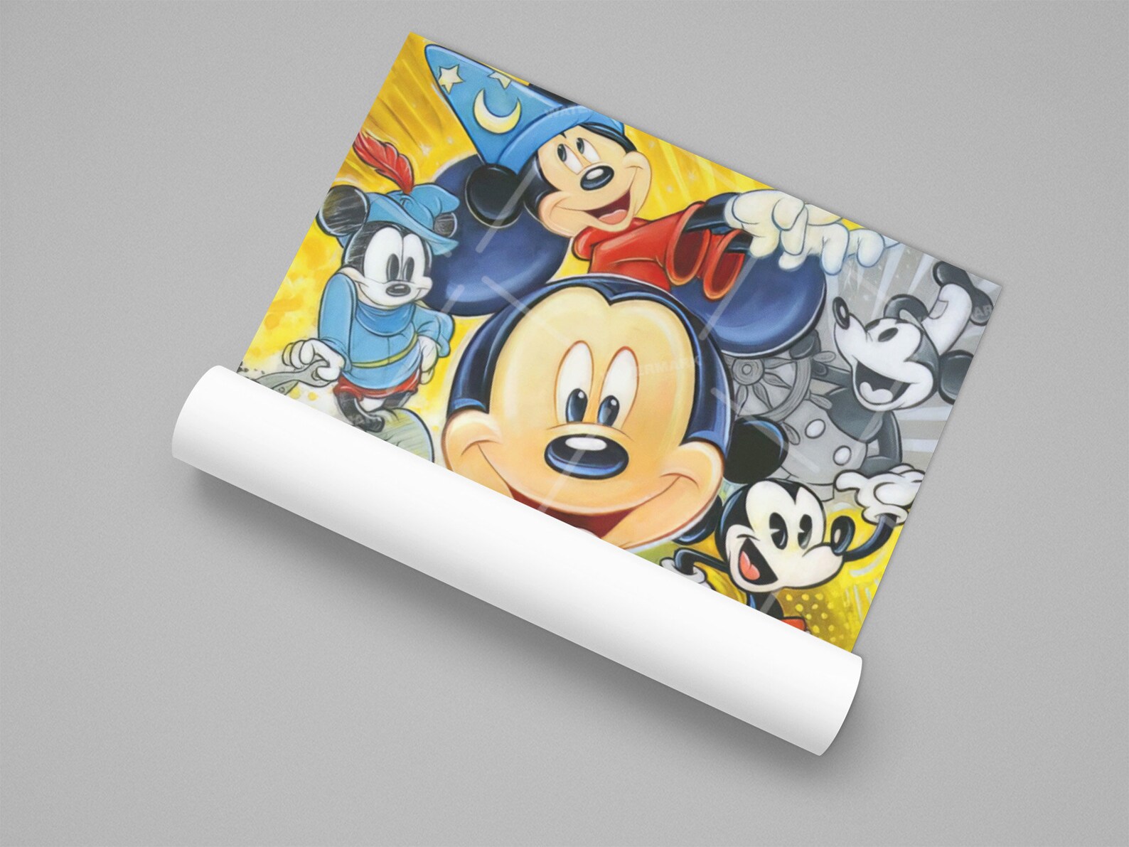 Mickey Mouse Canvas Wrap Wall Art Mickey Mouse Poster - Etsy