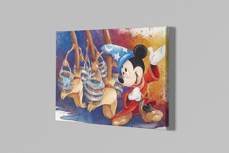 Mickey Mouse Fantasia Poster: Sorcerer's Apprentice, Magical Brooms (24 ...