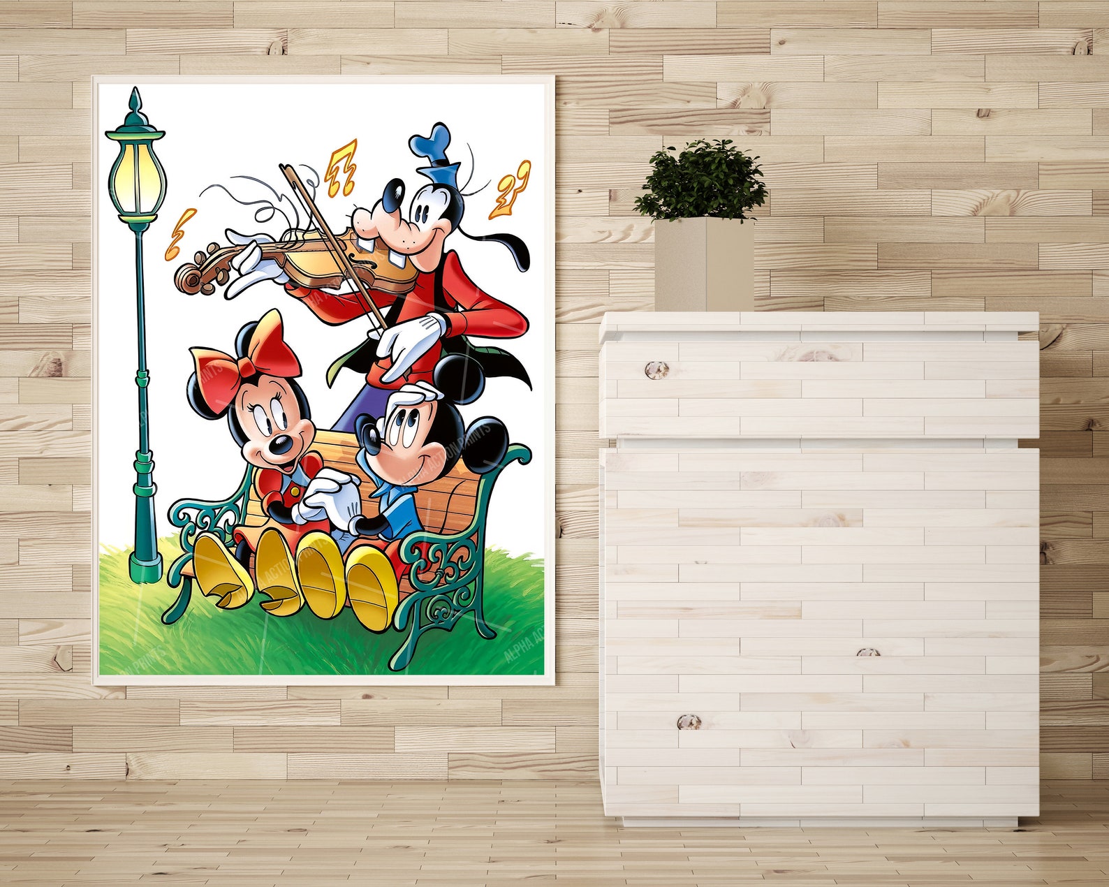 Minnie Mouse & Mickey Mouse Poster Disney Canvas Wrap Wall - Etsy