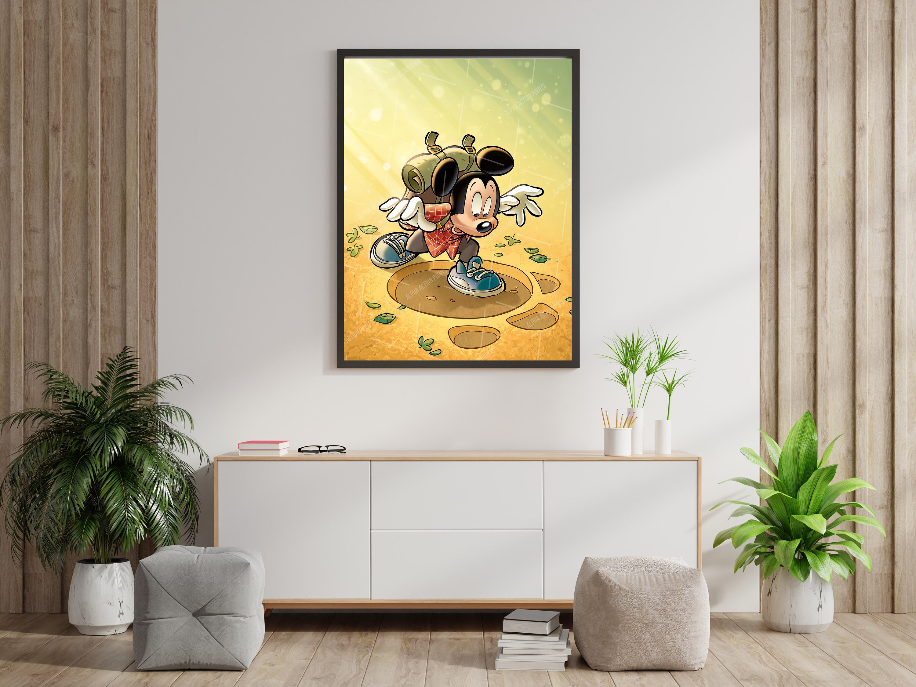 Mickey Mouse Poster Disney Canvas Wrap Wall Art Baby Room - Etsy