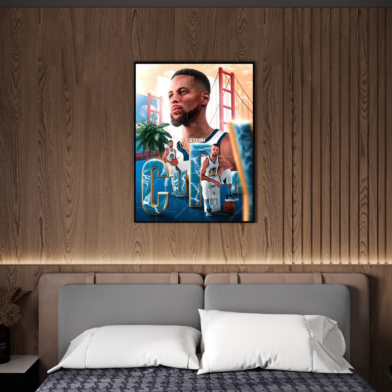 Steph Curry Poster Golden State Warriors Free Shipping NBA - Etsy