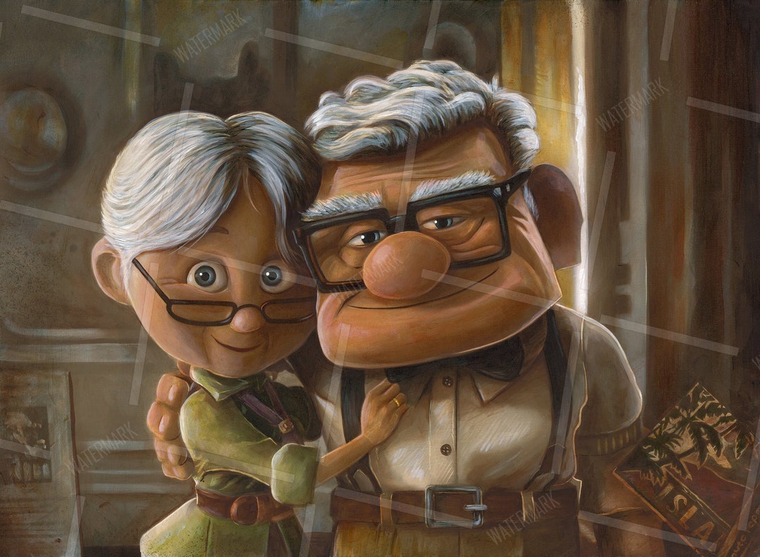 Ellie & Carl Fredricksen Premium Poster Print - Disney Pixar 'up' Wall ...