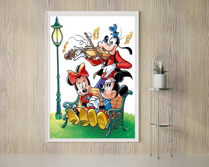 Minnie Mouse & Mickey Mouse Poster Disney Canvas Wrap Wall - Etsy