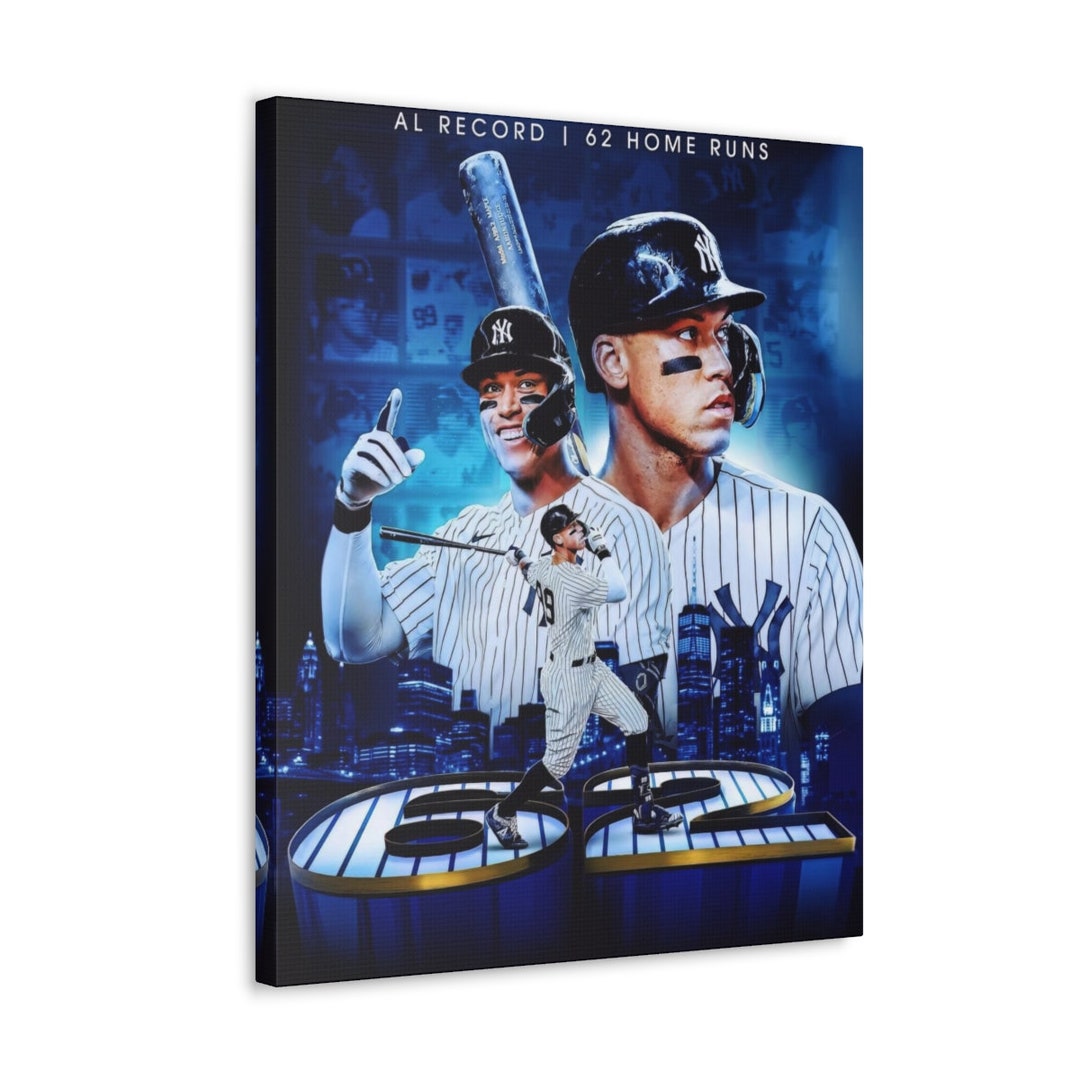 Aaron Judge Poster, New York Yankees, MLB Baseball, Canvas Wrap Wall ...