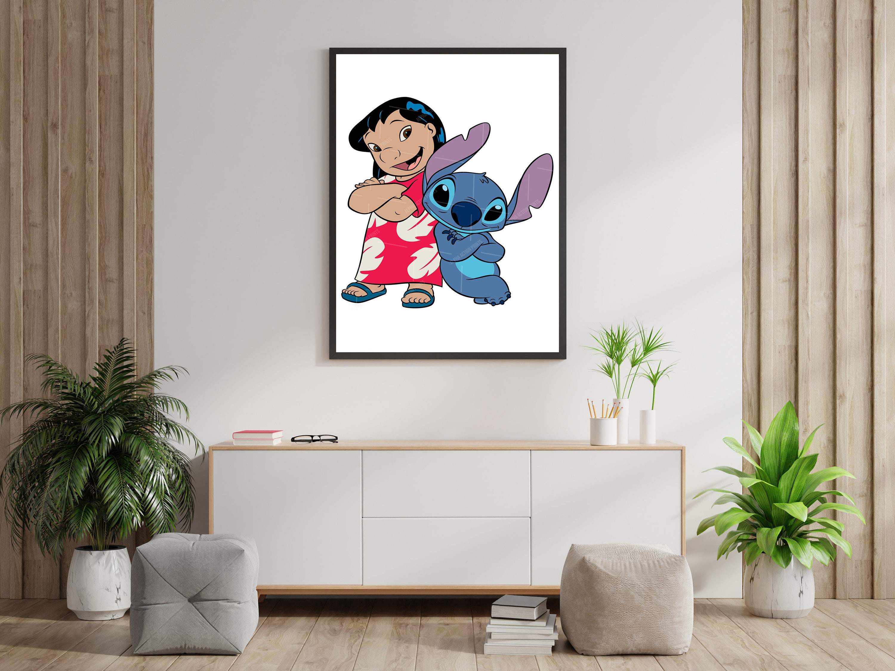 Lilo & Stitch Poster Disney Canvas Wrap Wall Art Baby Room - Etsy