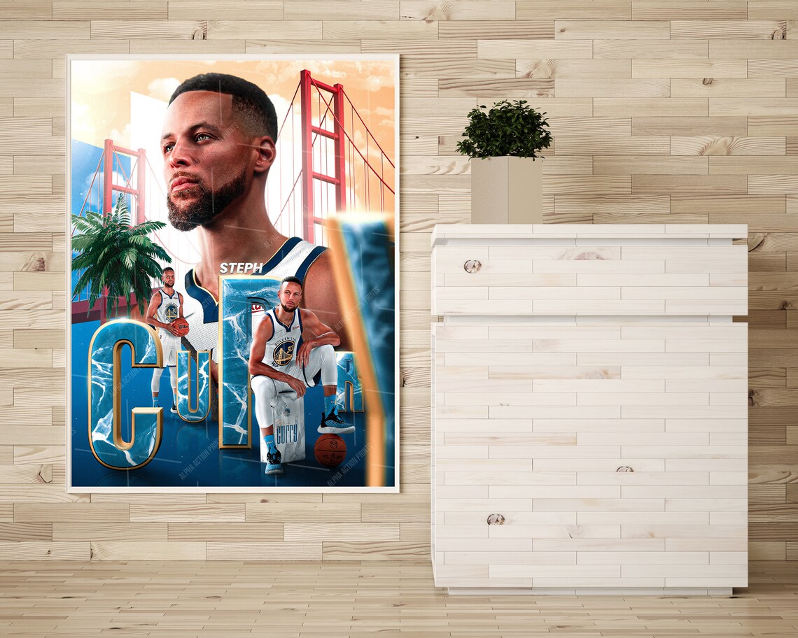 Steph Curry Poster Golden State Warriors Free Shipping NBA - Etsy