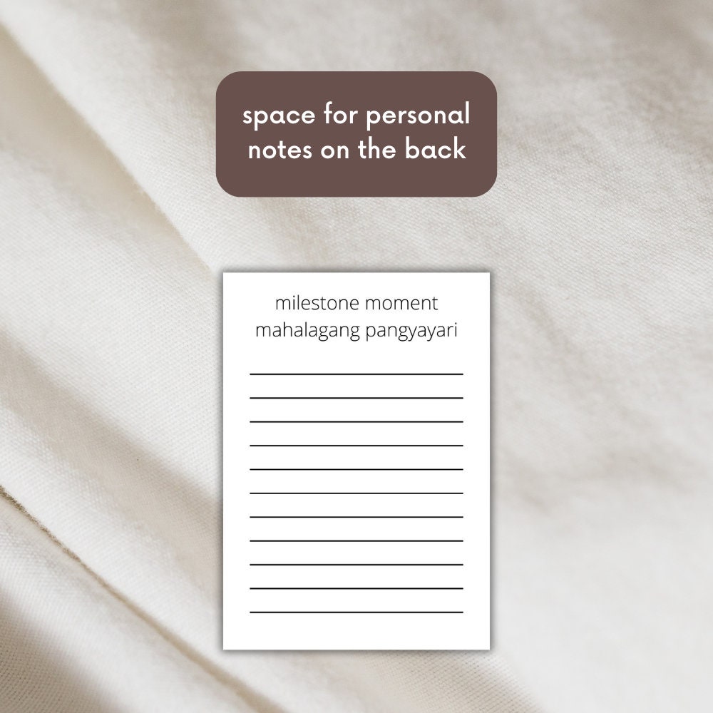 Tagalog & English Baby Milestone Cards - Rainbow Theme, Charming Set of ...