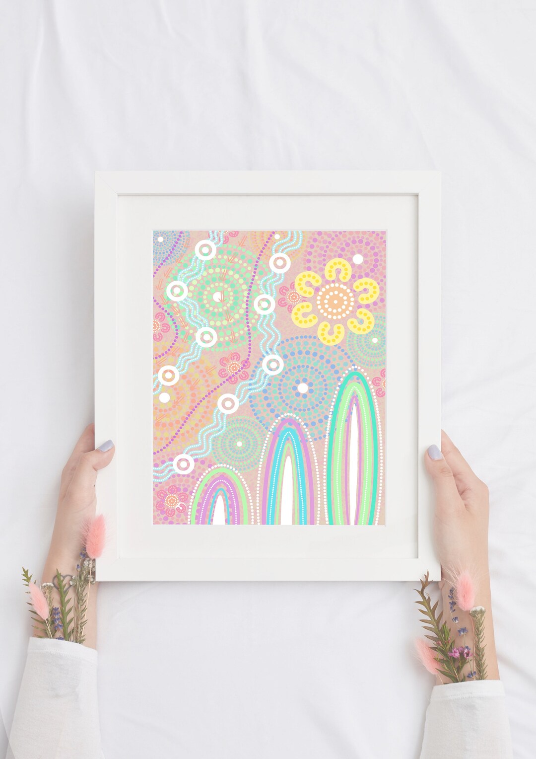 Spring in Australia Aboriginal Digital Art A4 - Etsy Australia