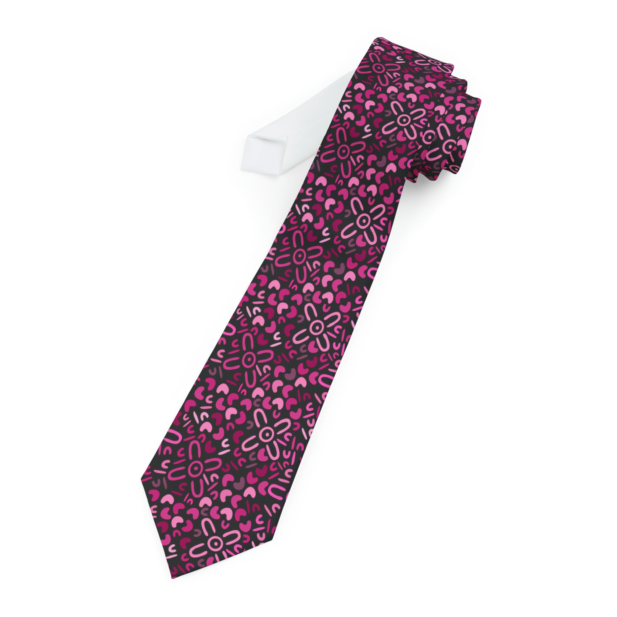 Aboriginal Art Pink Pattern Necktie - Etsy
