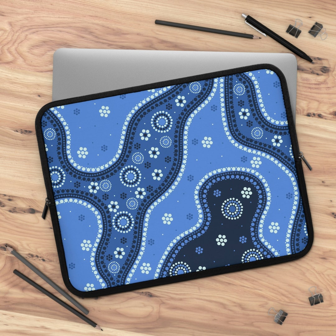 Blue Water Aboriginal Art Laptop Sleeve - Etsy