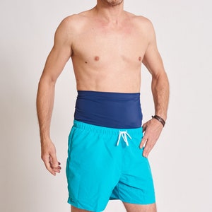 Ostomy Swim Wrap - Navy Blue - Etsy
