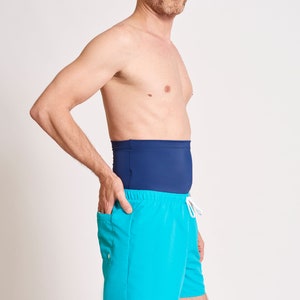 Ostomy Swim Wrap - Navy Blue - Etsy