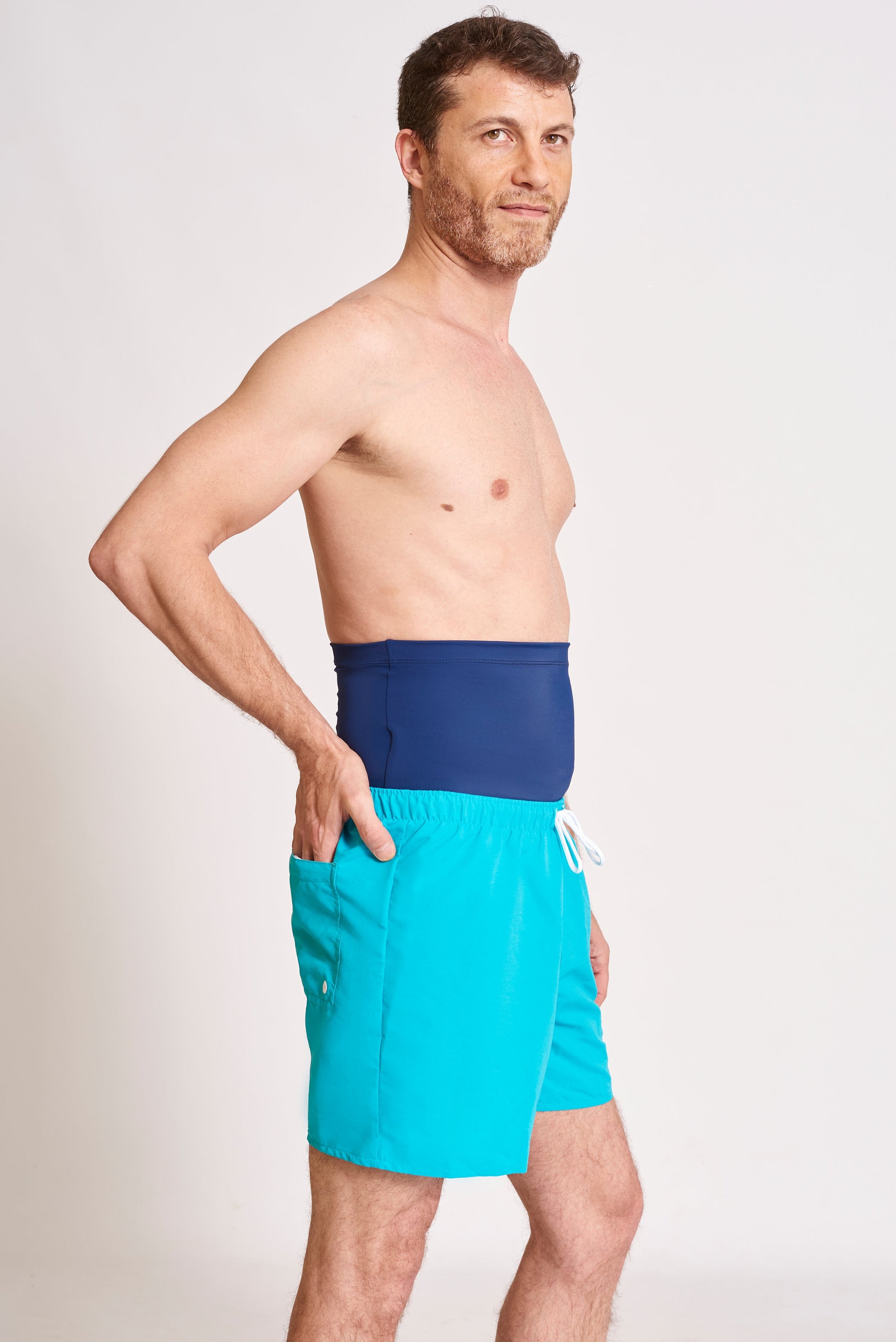 Ostomy Swim Wrap - Navy Blue - Etsy