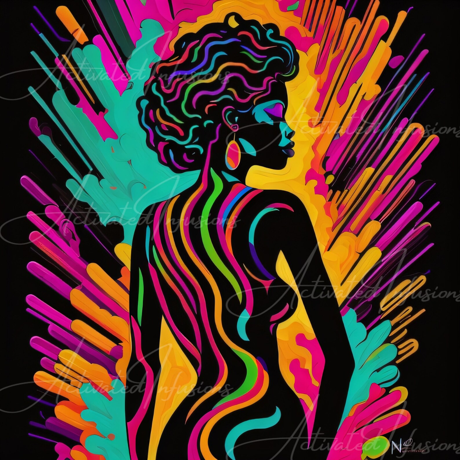 Divine Vibing, Divine Feminine, Woman, Printable Wall Art, Digital ...