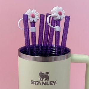 Purple Glitter Stanley Straw 40oz Stanley Accessories for Tumbler Cup ...
