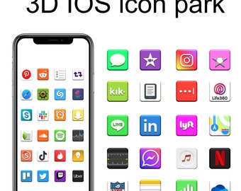 3d App Icons Pack - Etsy