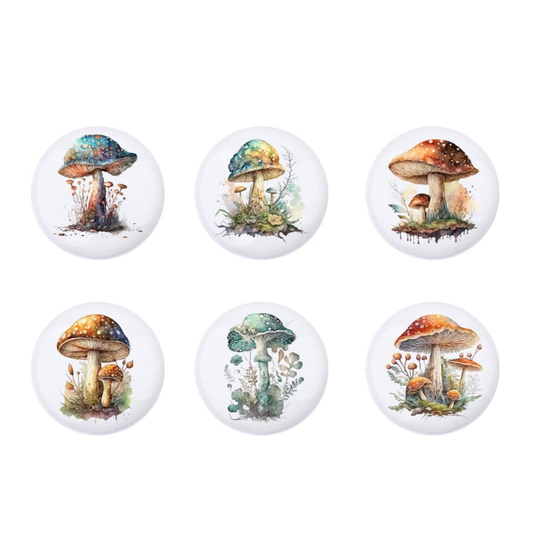 Wild Mushroom Drawer Knobs, Vintage Mushroom Dresser Handles Knob ...