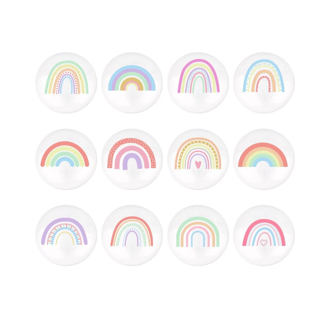 Rainbow Drawer Handle Knobs, Rainbow Nursery Room Cabinet Handles ...