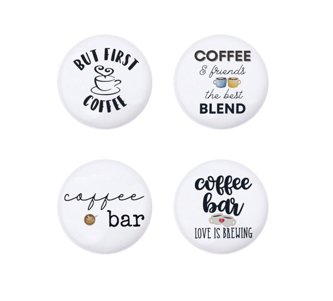 Coffee Themed Drawer Knobs, Cafe Decorative Ceramic Handles, Dresser ...