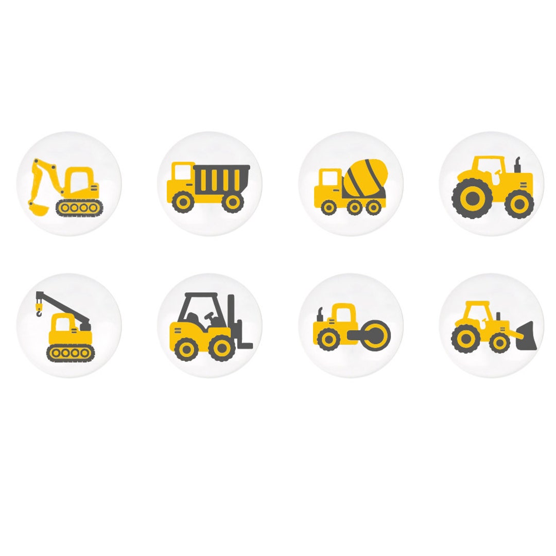 Construction Trucks Drawer Knobs, Baby Boy Nursery Room Drawer Handles ...