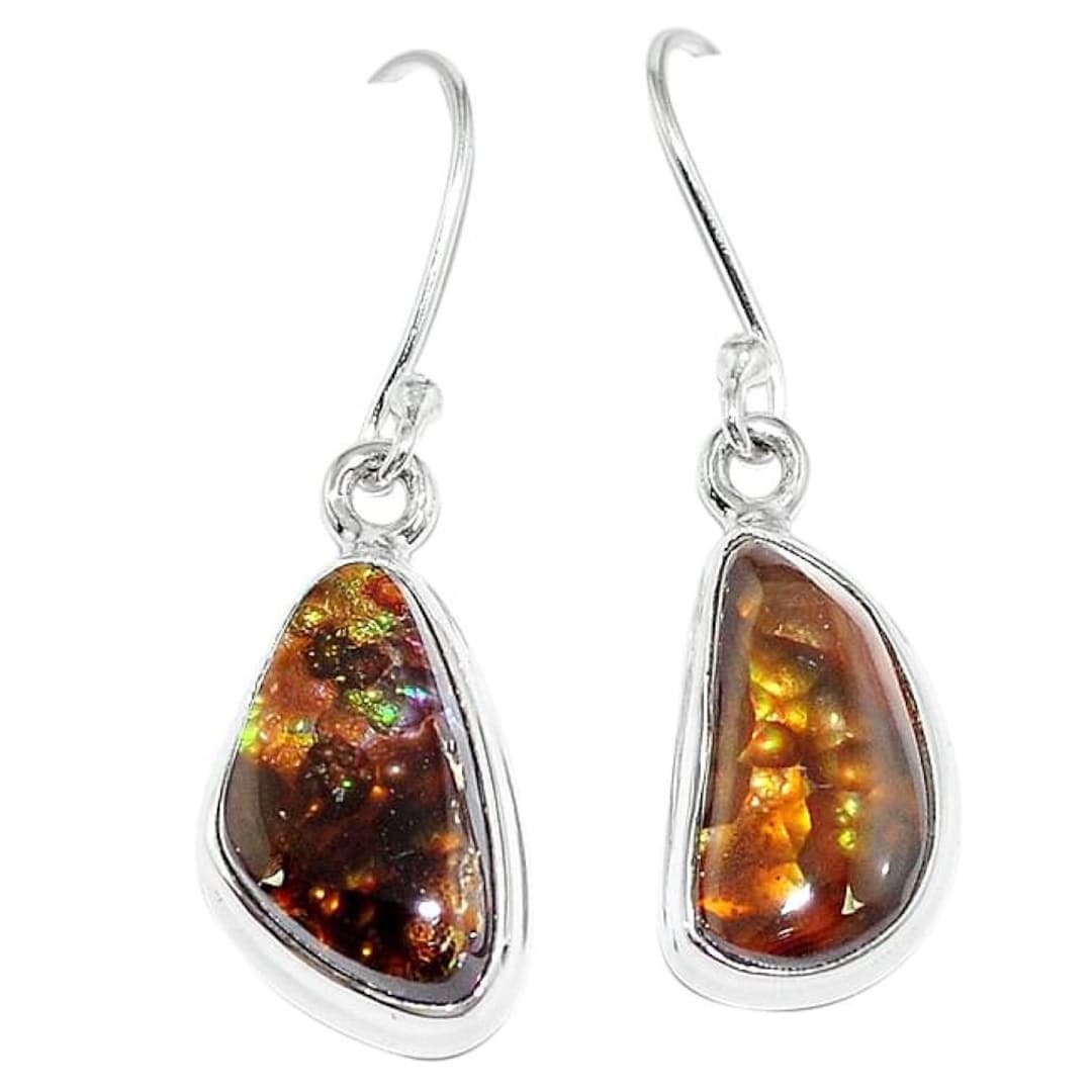 Mexican Fire Agate Earring Natural Gemstone 925 Sterling Silver ...