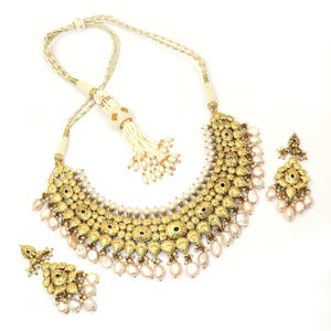 Traditional Pure Gold Navratna Necklace Set Necklace ,real Navratna ...